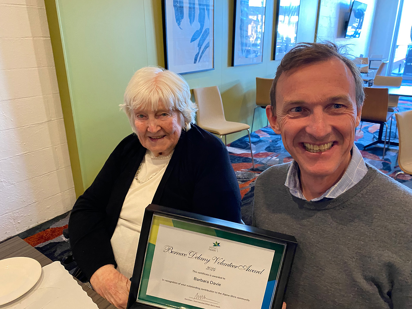 Barb Davie the recipient of the 2024 Bernece Delany Volunteer Award ...