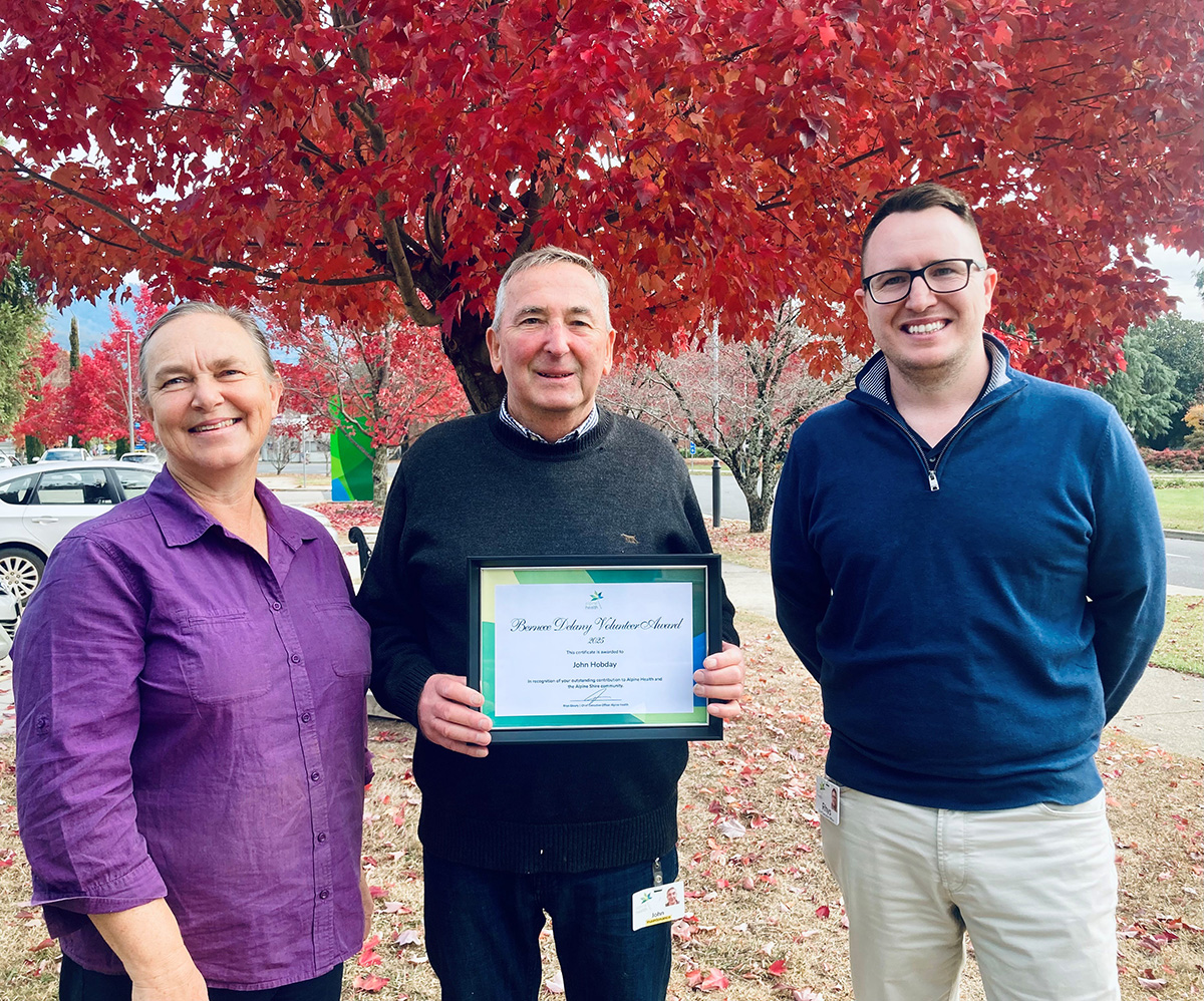 John Hobday recipient of the 2025 Bernece Delany Volunteer Award