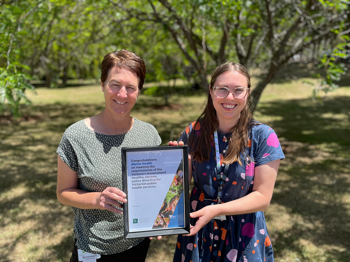 Healthy Choices benchmark maintained at Alpine Health | Alpine Health